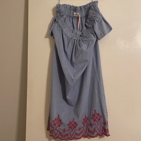 Vineyard Vines | Dresses | Vineyard Vines Off The Shoulder Bluered ...